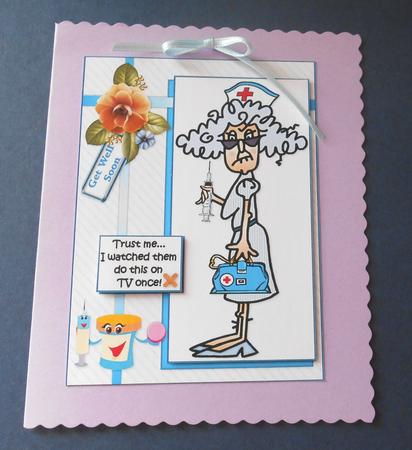 Nurse Stella Get Well Soon Quick Card - CUP464218_1209 | Craftsuprint