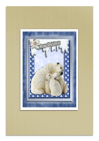 Lovely Polar Bears in Christmas Tree Frame - CUP154765_415 | Craftsuprint