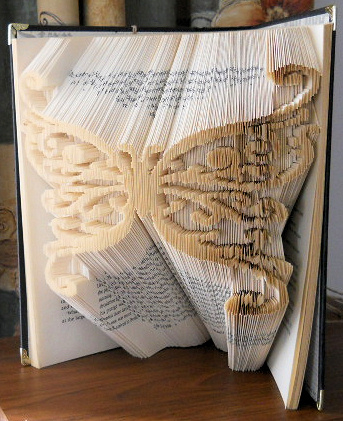 Ornate butterfly book folding pattern - CUP789489_1031 | Craftsuprint