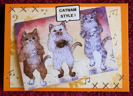 Cats Dancing Catnam Style Wavy Corner Stacker Topper - Photo by Gail ...