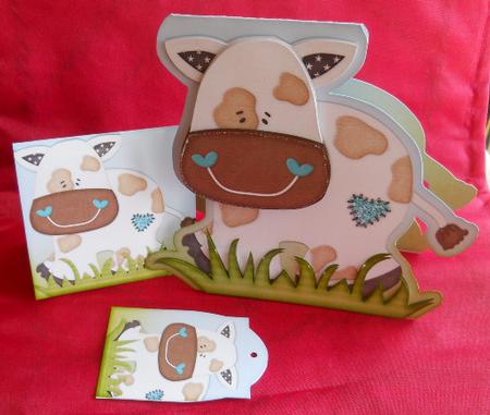 Cow Shape Card Boy 775 - CUP662818_2166 | Craftsuprint