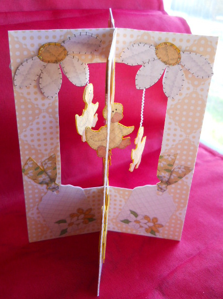 Yellow Ducky Baby Star Dangle Card - CUP670841_2237 | Craftsuprint