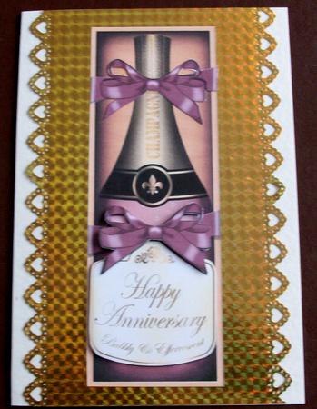 Large Dl Anniversary Champers in a Box 3D Decoupage - CUP325222_359 ...