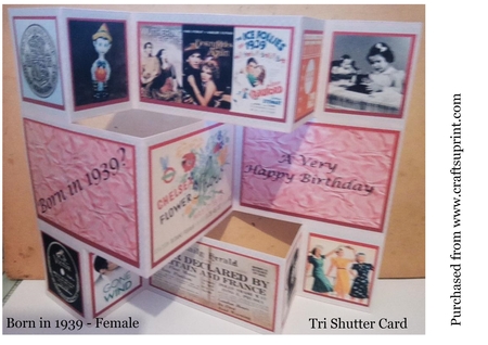 Tri Shutter Card J Commercial Use Template and Print and Cut ...