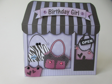 3D Shaped Card Kit - Little Handbag Shop - CUP1025224_359 | Craftsuprint