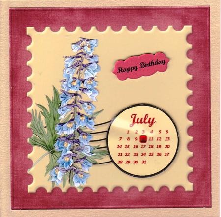 July Stamp Card Sheet - CUP434712_874 | Craftsuprint
