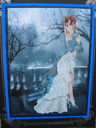 Moonlight Dream Lady A4 Card Front - CUP65257_38 | Craftsuprint