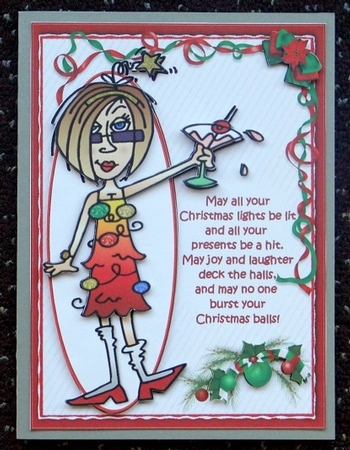 J.J May your Christmas be a hit quick card - CUP832228_1209 | Craftsuprint