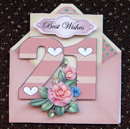 21st Envelope Card - CUP539759_596 | Craftsuprint