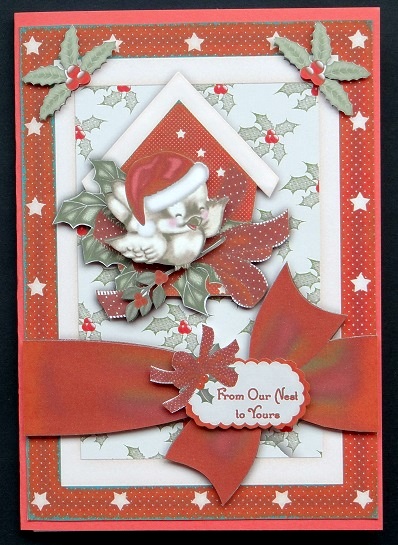 The Little Christmas Sparrow Card Front with Step by Step - CUP234610 ...