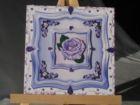 Roses in Double Frames, Blue-lilac - CUP326094_1164 | Craftsuprint
