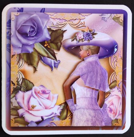 Beautiful Rose Lady Card Front - CUP539117_1641 | Craftsuprint