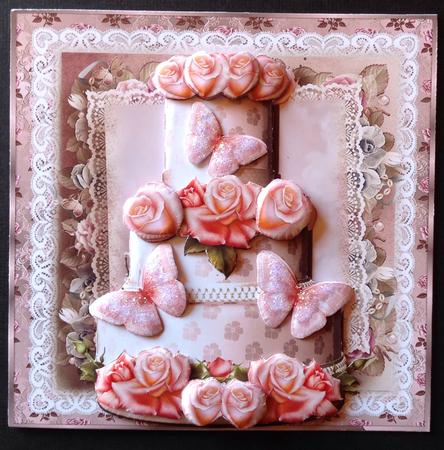 The Wedding Cake Card Front Kit - CUP553302_1483 | Craftsuprint