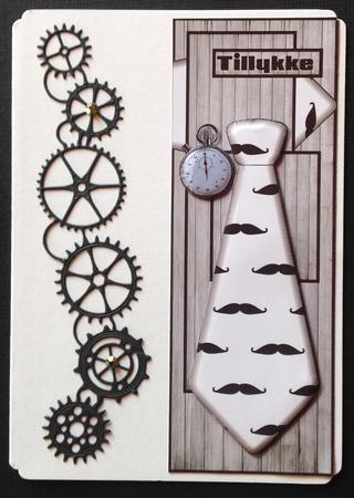 Large Dl Male Card Vintage Tie & Watch - CUP643910_936 | Craftsuprint