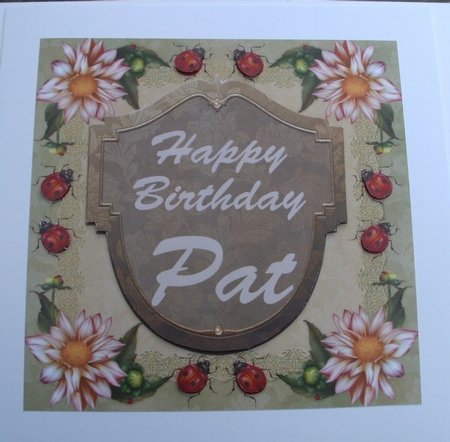 Happy Birthday pat floral card front - Photo by Glennis Mitchell