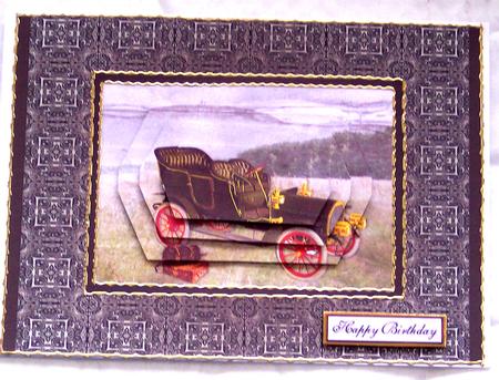 Vintage Car Card Front - CUP122937_566 | Craftsuprint