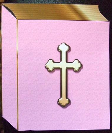 Pink Bible Shaped Card - CUP86403_631 | Craftsuprint