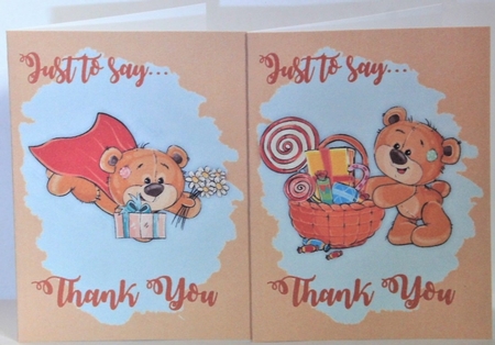 Teddy Thank You Notelet Kit - CUP1041783_72307 | Craftsuprint