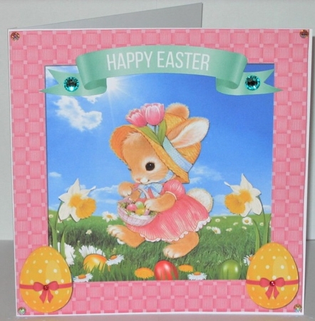 CUTE BUNNY GIRL - EASTER QUICK CARD - CUP866126_57683 | Craftsuprint
