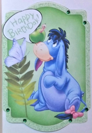 Lovely Eeyore with butterfly bracket card with insert - CUP901436_415 ...