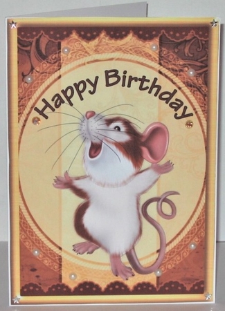 Happy Mouse Card Front - CUP972771_376 | Craftsuprint