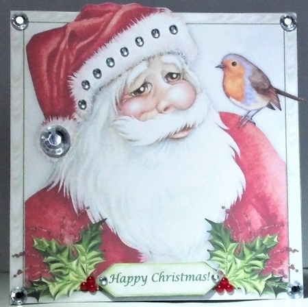 Happy Santa & Robin 8 x 8 Over The Edge Card Kit With Insert and ...