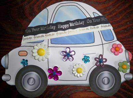Funky Car Shaped Card - CUP138569_359 | Craftsuprint