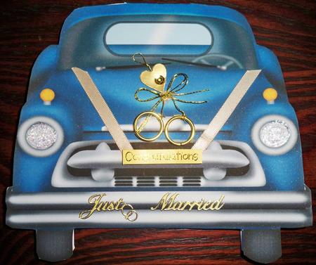 Blue Car Shaped Card - CUP204040_376 | Craftsuprint