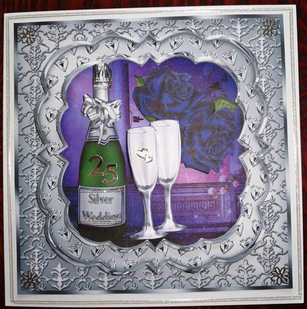 Silver Wedding Triple Layer Card Front Mini Kit - CUP431147_1648 ...