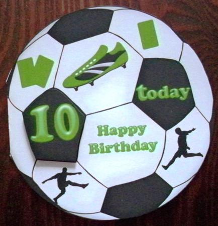 Shaped Football Card in Green - CUP491027_1952 | Craftsuprint