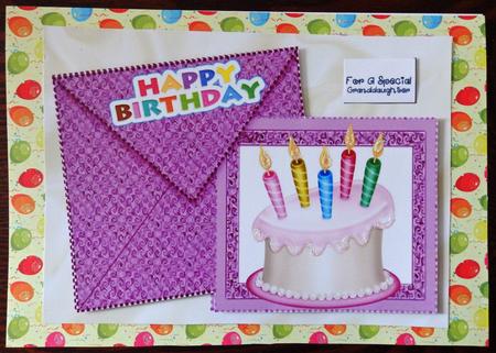 Birthday Cake on Envelope & Card A4 - CUP542018_415 | Craftsuprint