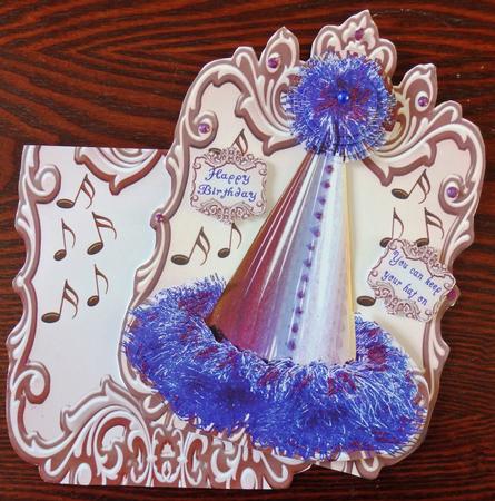 Silver & Purple Party Hat Shaped Card Mini Kit - CUP568738_994 ...