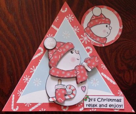 Triangle Snowman 3 Card Mini Kit - CUP569672_2053 | Craftsuprint