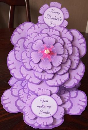 Purple Flower Shaped Card - CUP607629_2101 | Craftsuprint
