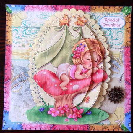 Sweet Baby Girl Sleeping on a Toadstool Mini Kit - CUP611860_38 ...