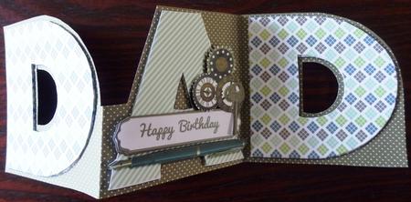 Trifold Dad Block Letters Fathers Day Card - CUP674461_2356 | Craftsuprint