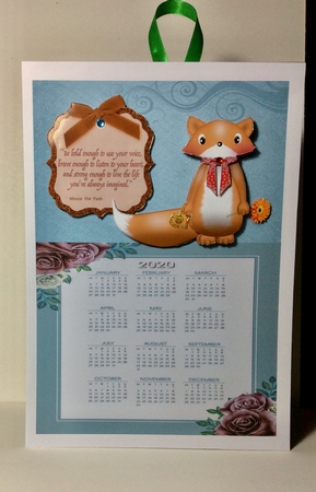 Little Fox Wall Calendar 2020 - CUP1015677_37881 | Craftsuprint