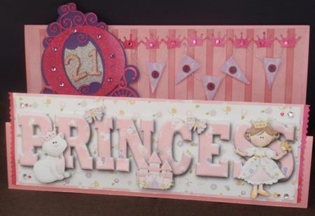 Pretty Princess Princess Large Dl Word Card with Decoupage - CUP198137 ...