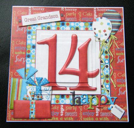 Bold & Bright - Boys Age Fourteen Square Card - CUP187230_614 ...