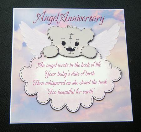 Baby Bear - Pink Angel Anniversary/sympathy Card - CUP196162_614 ...