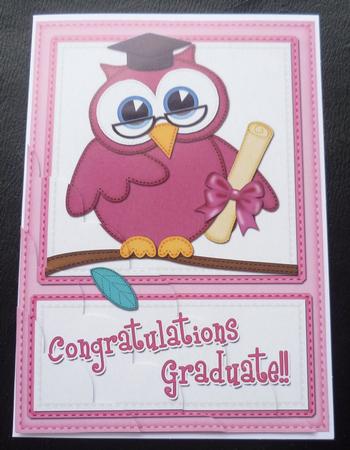 A5 Wise Owl Congratulations Graduate Felties Scallop Corner - CUP207706 ...