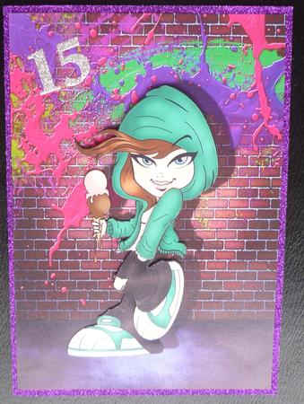 Troublemaker - Paint Splattered Teenager Step by Step Card - CUP237077 ...