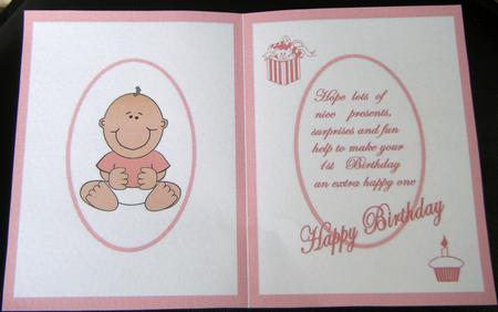 First Birthday Girl (insert) - CUP79366_173 | Craftsuprint