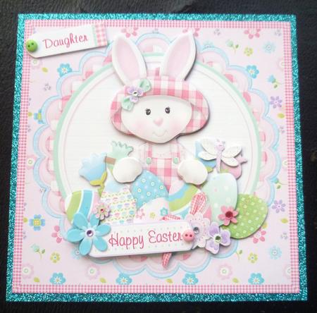 Easter Bunny Girl - Cute Step by Step Card - CUP303660_614 | Craftsuprint