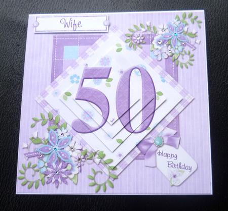 Perfectly Purple - 50th Birthday Pyramid Card - CUP327168_614 ...