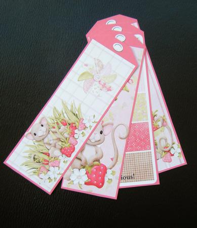 Cute Strawberry Mouse Bookmark Set - CUP106404_443 | Craftsuprint