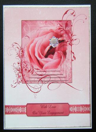 Gorgeous Pink Ring in a Rose Engagement Card - CUP140368_614 | Craftsuprint