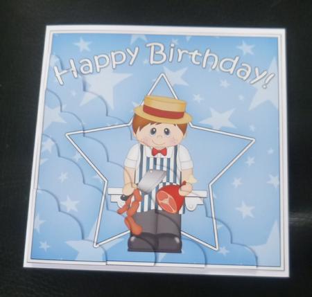 Butcher Birthday Scallop Corner Side Stacker - CUP653301_359 | Craftsuprint