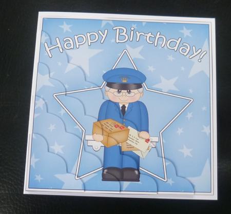 Postman Birthday Scallop Corner Side Stacker - CUP653296_359 | Craftsuprint