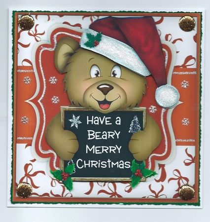 Have a Beary Merry Christmas 4 - CUP715485_1398 | Craftsuprint